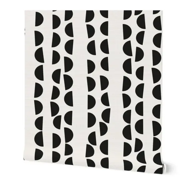 Spoonflower Semicircle Giraffe Legs 100% Natural Sisal Grasscloth Wallcovering - White
