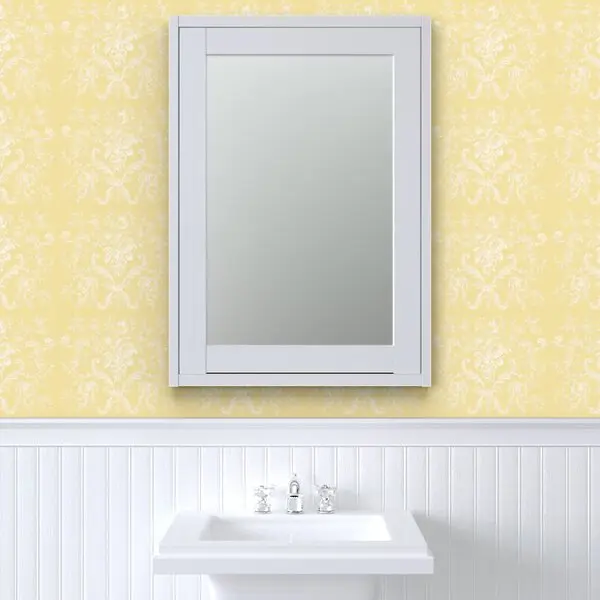 Spoonflower Floral Spring Summer Roses French Rococo Yellow Traditional Wallpaper