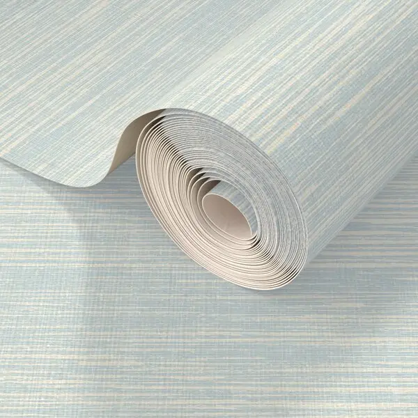 Spoonflower Cottage And Light Cream 100% Natural Sisal Grasscloth Wallcovering - Blue