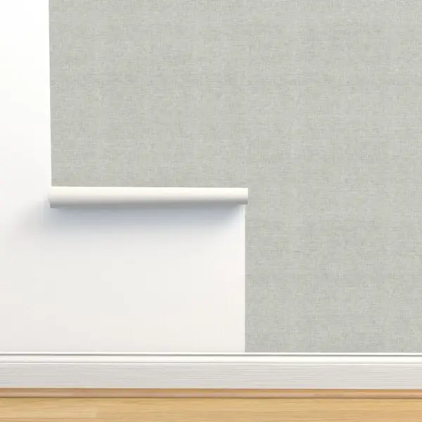 Spoonflower Silver Texture 100% Natural Sisal Grasscloth Wallcovering - Silver,gray,grey