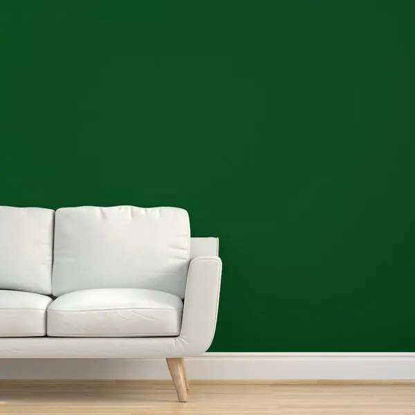 Spoonflower Greens Dark Hunter Solid Christmas Holiday Custom Pre-pasted Wallpaper - Green