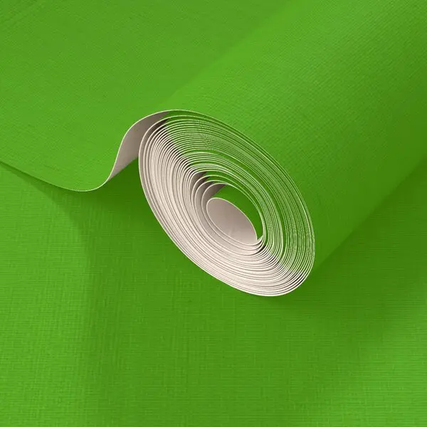 Spoonflower Solid Colour Cool Spring Colours Greens 100% Natural Sisal Grasscloth Wallcovering - Green