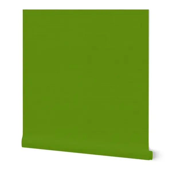 Spoonflower Vine Collection Apple Kelly Grass Jade Lime 100% Natural Sisal Grasscloth Wallcovering - Green