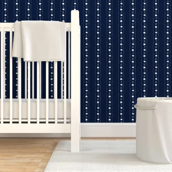 Spoonflower Mud Cloth Shibori Mudcloth African Indigo Traditional Wallpaper
