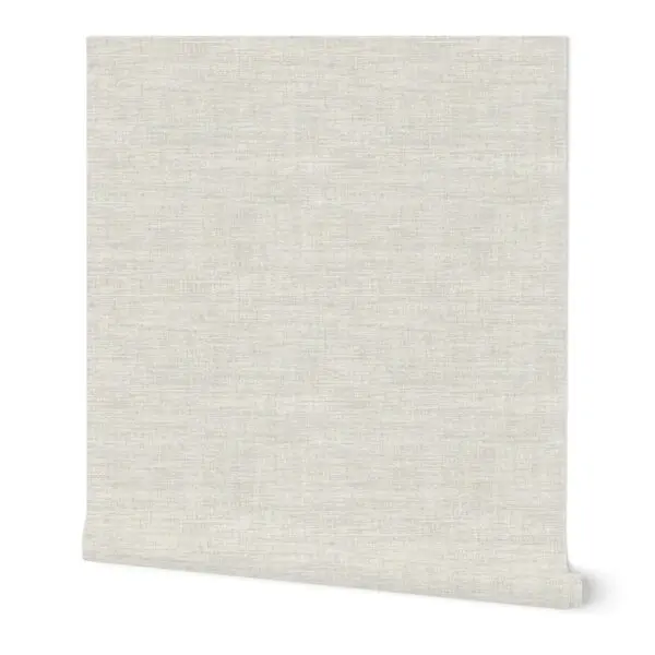 Spoonflower Natural Texture Modern Abstract Geometric 100% Natural Sisal Grasscloth Wallcovering - Beige,white