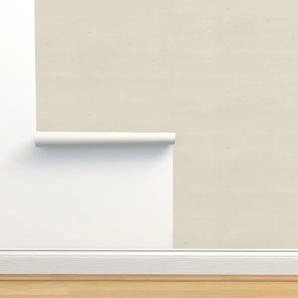 Spoonflower Solid Buff 100% Natural Sisal Grasscloth Wallcovering - White