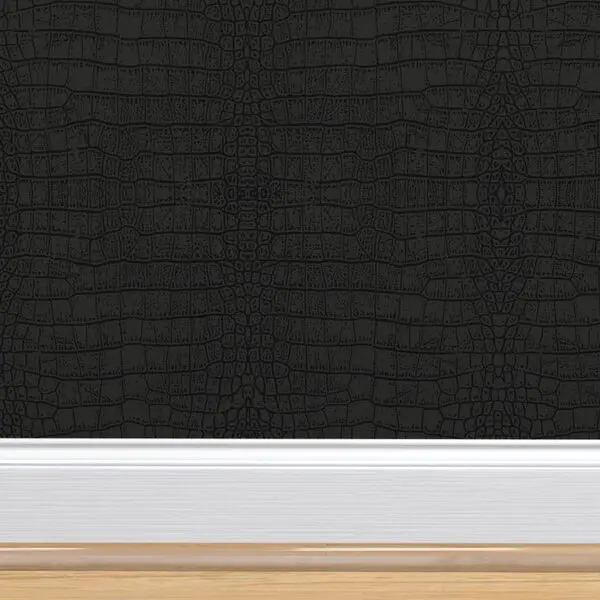 Spoonflower Alligator Black Frankiebenka.com 100% Natural Sisal Grasscloth Wallcovering - Black,gray