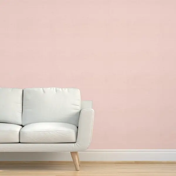 Spoonflower Solid Peony 100% Natural Sisal Grasscloth Wallcovering