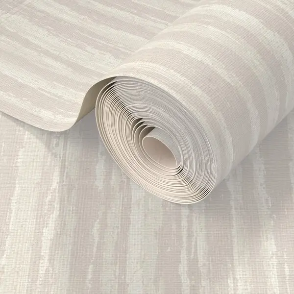 Spoonflower Solid Ivory Plain Texture Vertical Stripes Subtle 100% Natural Sisal Grasscloth Wallcovering - White,gray,ivory
