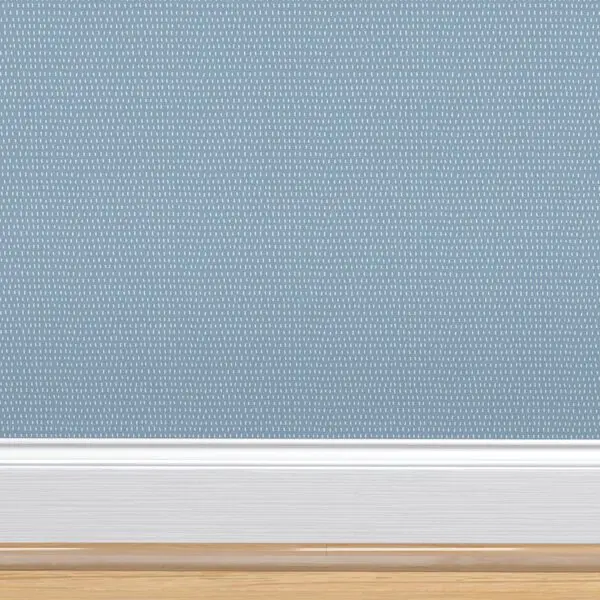 Spoonflower Dashes Classic Blue Light 100% Natural Sisal Grasscloth Wallcovering