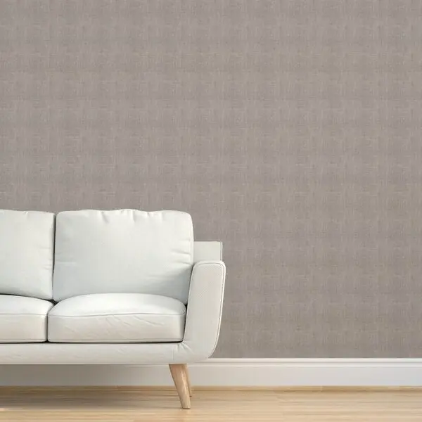 Spoonflower Solid Textured Flax 100% Natural Sisal Grasscloth Wallcovering - Brown,beige