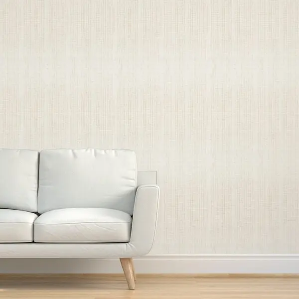 Spoonflower Cream Watercolour Dashed Lines 100% Natural Sisal Grasscloth Wallcovering