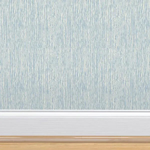 Spoonflower Solid Blue Plain White Texture Small Stripes Sky 100% Natural Sisal Grasscloth Wallcovering - Blue,white