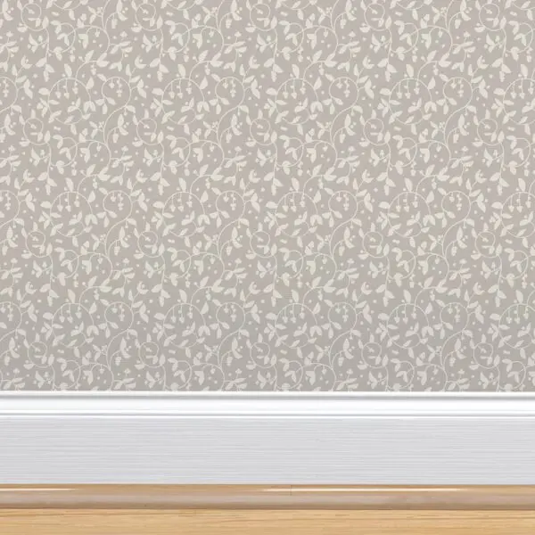 Spoonflower Currant Greige 100% Natural Sisal Grasscloth Wallcovering