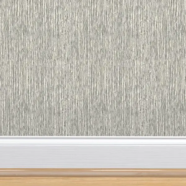 Spoonflower Solid Plain Texture Small Stripes Pewter And 100% Natural Sisal Grasscloth Wallcovering - White