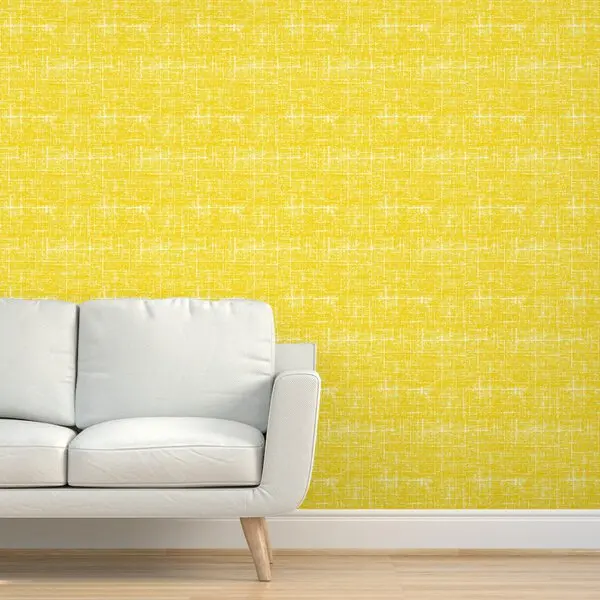 Spoonflower Yellow Texture Custom Pre-pasted Wallpaper