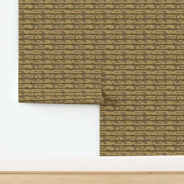 Spoonflower Oak Block Custom Pre-pasted Wallpaper