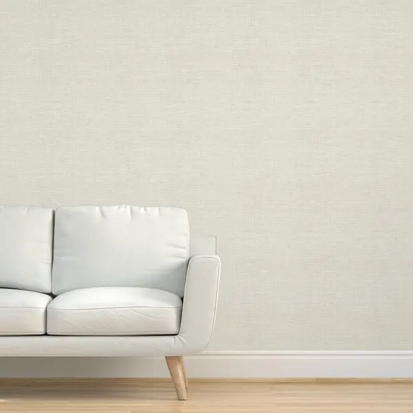 Spoonflower Plain Natural Stripes And Checks Grunge 100% Natural Sisal Grasscloth Wallcovering