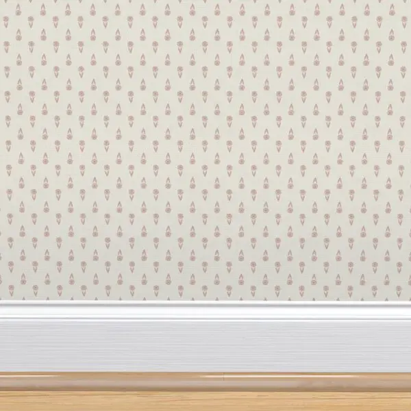 Spoonflower Daisy Block 100% Natural Sisal Grasscloth Wallcovering