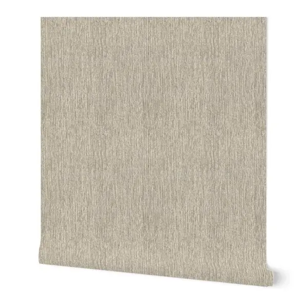 Spoonflower Solid Ivory Plain White Dynamic With Texture 100% Natural Sisal Grasscloth Wallcovering - Ivory,beige