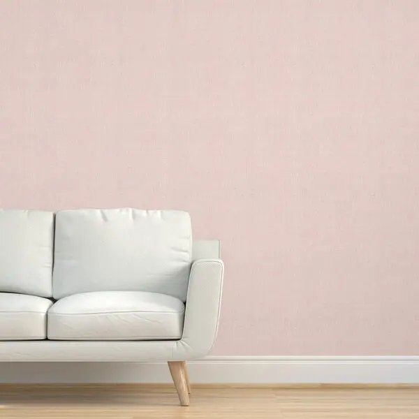 Spoonflower Solid Plain Light Candy With Texture Fresh 100% Natural Sisal Grasscloth Wallcovering - Pink