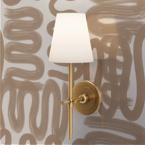 Spoonflower Cream Graffiti Squiggle 100% Natural Sisal Grasscloth Wallcovering - Brown