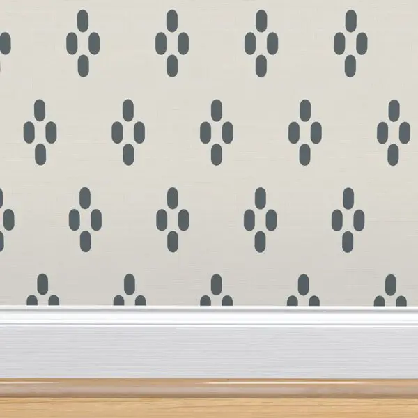 Spoonflower Stella Dot Slate 100% Natural Sisal Grasscloth Wallcovering