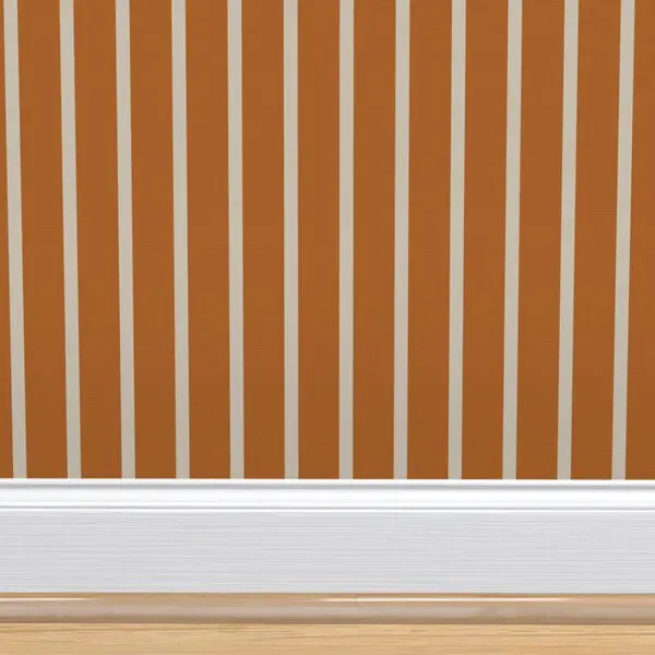 Spoonflower Ochre Thin Stripes 100% Natural Sisal Grasscloth Wallcovering