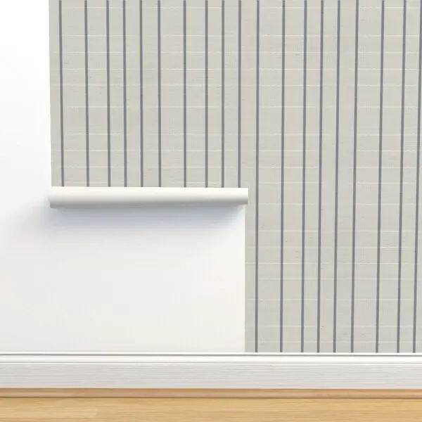 Spoonflower Summer Stripes 100% Natural Sisal Grasscloth Wallcovering