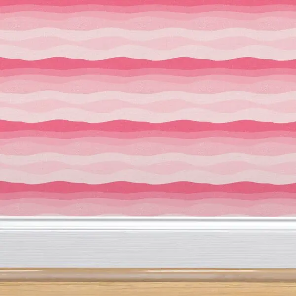 Spoonflower Stitched Waves Textured Soft Ombre Small 100% Natural Sisal Grasscloth Wallcovering - Pink