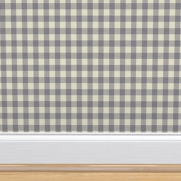 Spoonflower Regency Checker Micro Indigo Checkered 100% Natural Sisal Grasscloth Wallcovering
