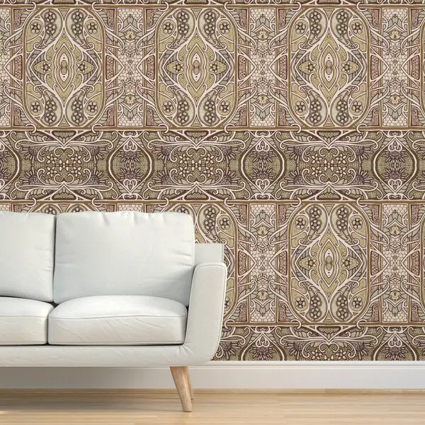 Spoonflower Sunbleached In Summer 100% Natural Sisal Grasscloth Wallcovering