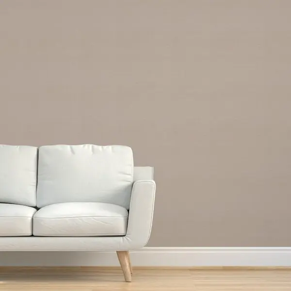 Spoonflower Indecision: Powdery Taupe Solid 100% Natural Sisal Grasscloth Wallcovering - Brown