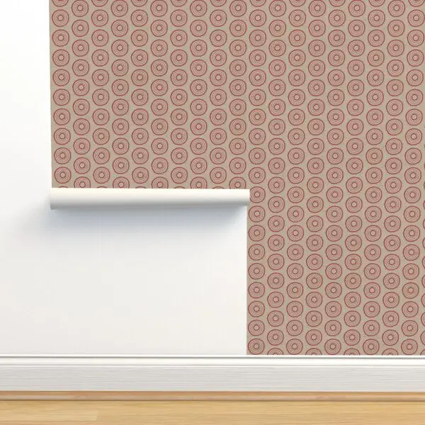 Spoonflower Aboriginal Dotted Stylized Spiky Scandinavian Mod 100% Natural Sisal Grasscloth Wallcovering