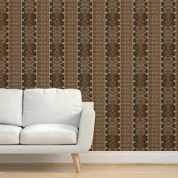 Spoonflower Desert Dweller Redwood Forest 100% Natural Sisal Grasscloth Wallcovering
