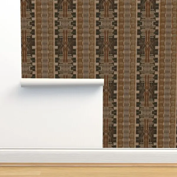 Spoonflower Desert Dweller Redwood Forest 100% Natural Sisal Grasscloth Wallcovering