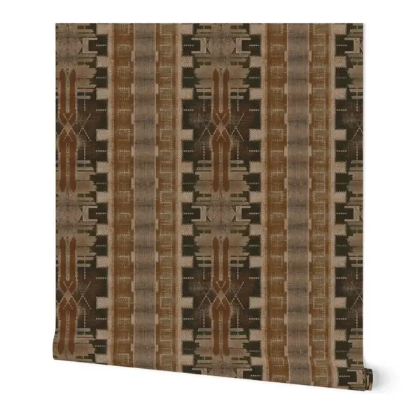 Spoonflower Desert Dweller Redwood Forest 100% Natural Sisal Grasscloth Wallcovering