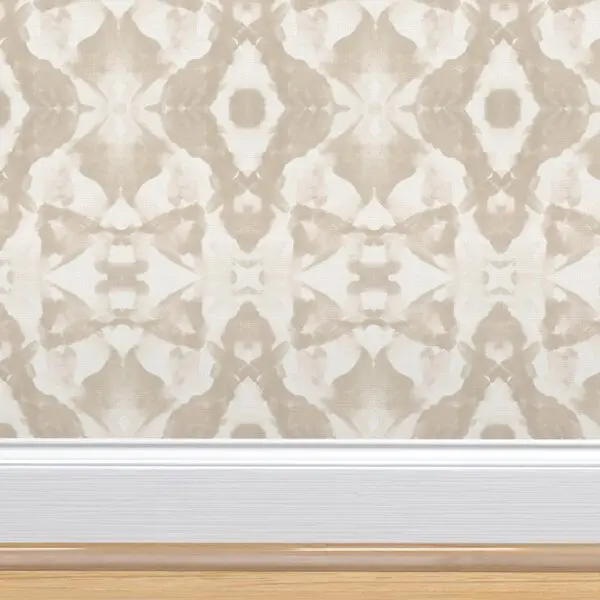 Spoonflower Taupe Rorschach 2 100% Natural Sisal Grasscloth Wallcovering