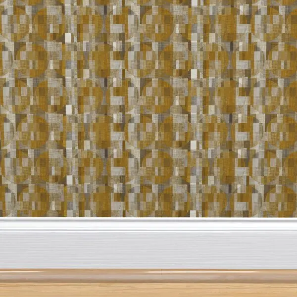 Spoonflower Eyespy Honey 100% Natural Sisal Grasscloth Wallcovering
