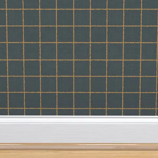Spoonflower Ibex Grid 100% Natural Sisal Grasscloth Wallcovering