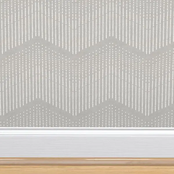 Spoonflower Arcadia Rain Smoke Grey 100% Natural Sisal Grasscloth Wallcovering