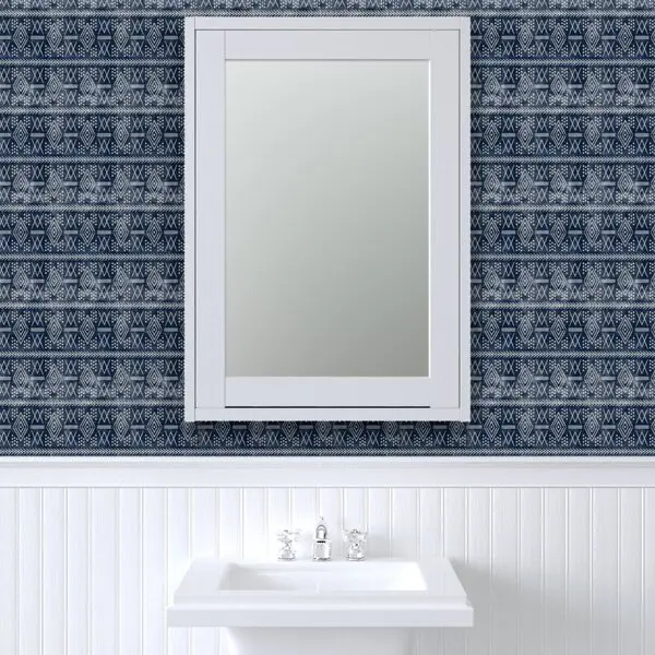Spoonflower Vintage Moroccan Eye Luck Tribal Mudcloth Custom Removable Wallpaper