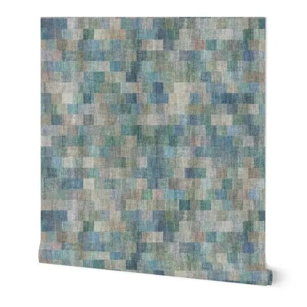 Spoonflower Sycamore Iris 100% Natural Sisal Grasscloth Wallcovering