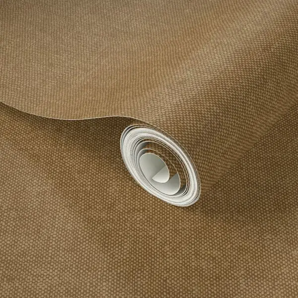 Spoonflower Carmel Camel Beige Tan Rust Brown Solid Custom Pre-pasted Wallpaper - Brown,tan,beige