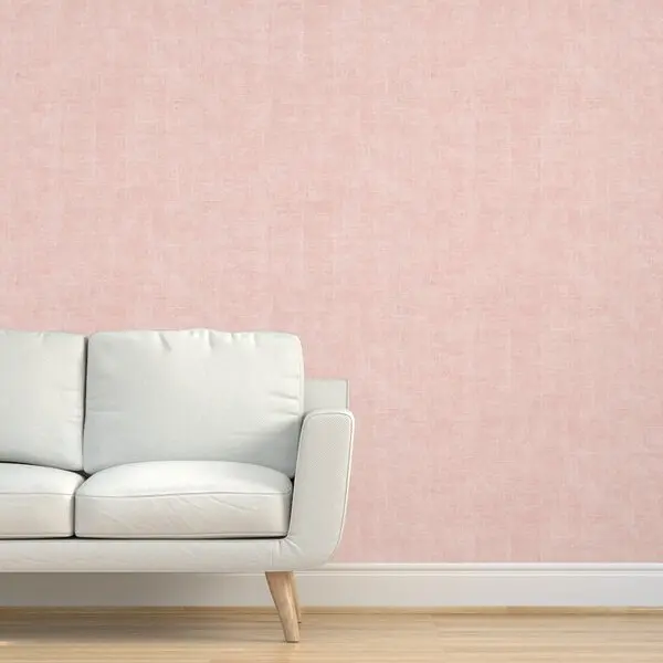 Spoonflower Grunge Blush 100% Natural Sisal Grasscloth Wallcovering