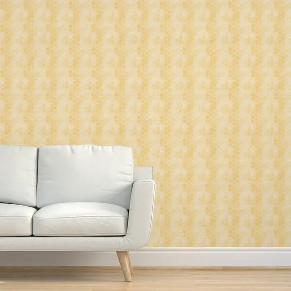 Spoonflower Honeycomb Small Scale 100% Natural Sisal Grasscloth Wallcovering