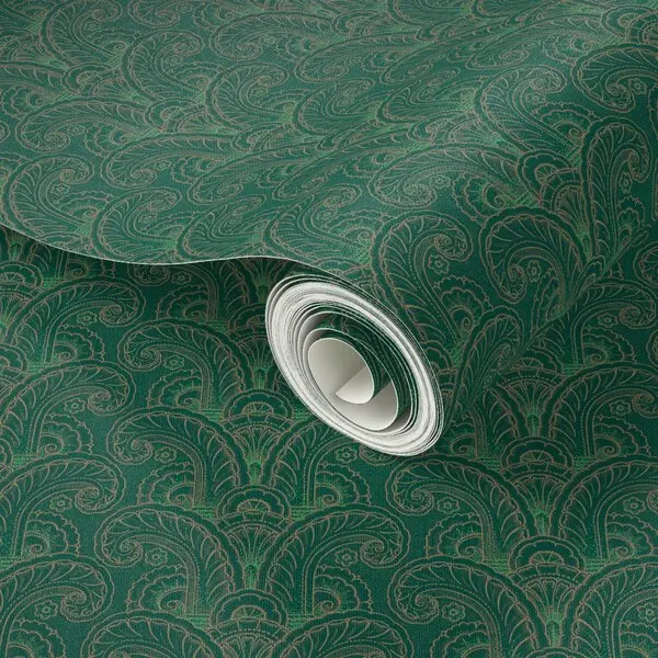 Spoonflower Victorian Art Deco Nouveau Flapper 1930s Custom Pre-pasted Wallpaper