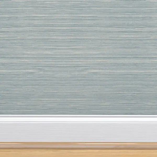 Spoonflower White 100% Natural Sisal Grasscloth Wallcovering - Blue