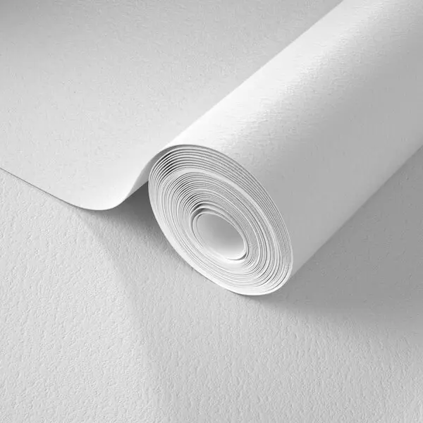Spoonflower Solid White No Colour Light Plain Custom Pre-pasted Wallpaper - White,gray