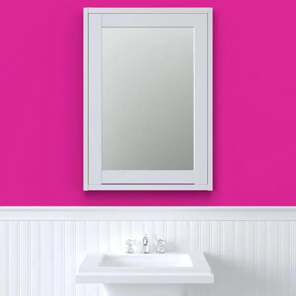 Spoonflower Solid Coordinate Hot Simple Plain Custom Pre-pasted Wallpaper - Pink